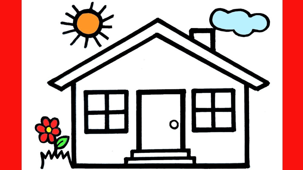 25 Easy House Drawing Ideas - How to Draw a House