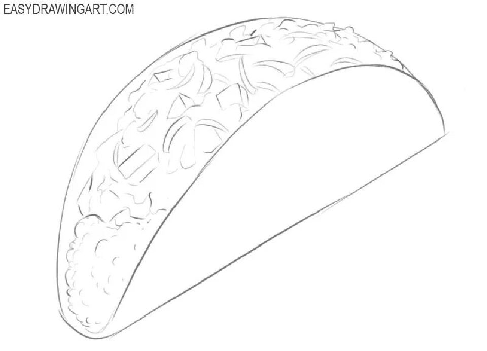 Taco Drawing - Step by Step Instructions - Blitsy