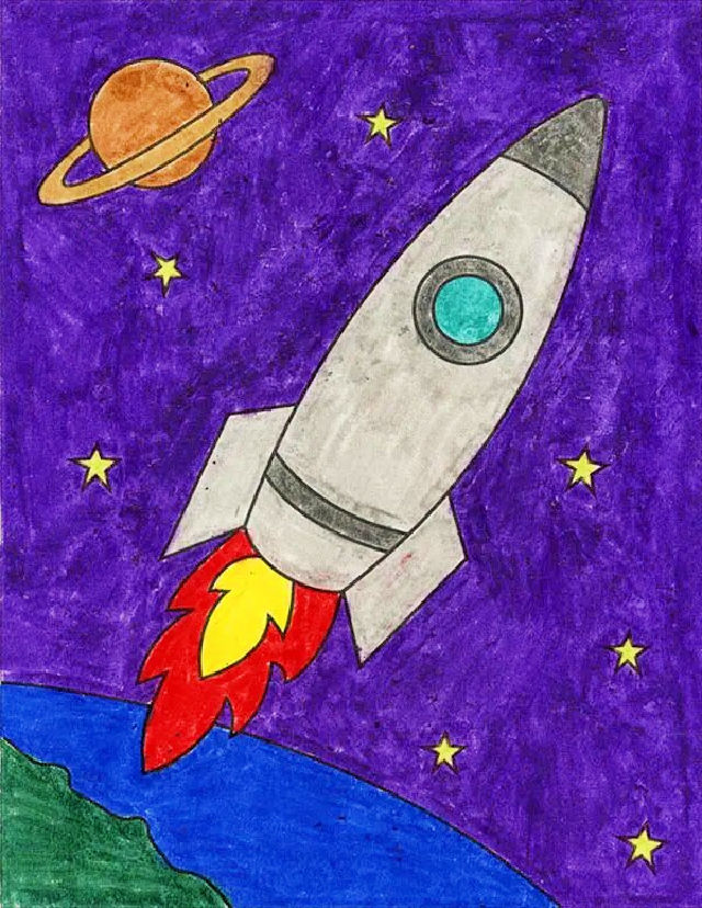 20 Easy Rocket Drawing Ideas - How to Draw a Rocket