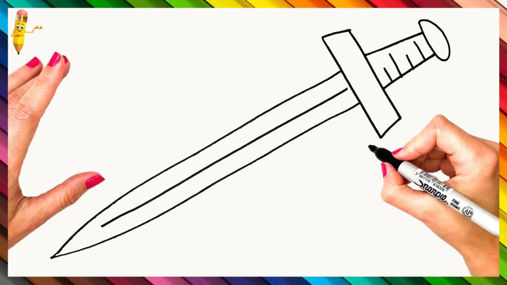 25 Easy Sword Drawing Ideas - How to Draw a Sword - Blitsy