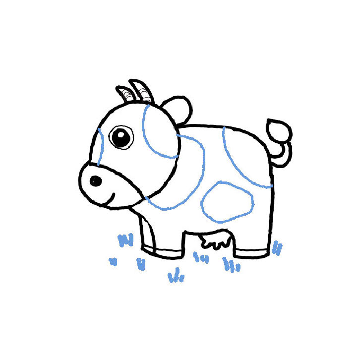 25 Easy Cow Drawing Ideas - How to Draw a Cow - Blitsy