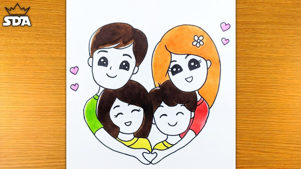 25 Easy Family Drawing Ideas - Cute Family Sketch and Art