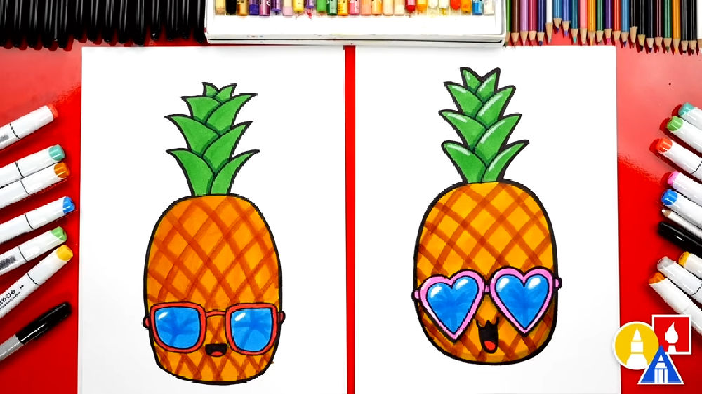 25 Easy Pineapple Drawing Ideas - How to Draw a Pineapple