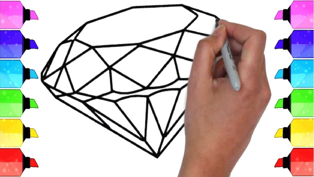25 Easy Diamond Drawing Ideas - How to Draw