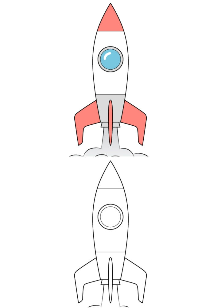 20 Easy Rocket Drawing Ideas - How to Draw a Rocket