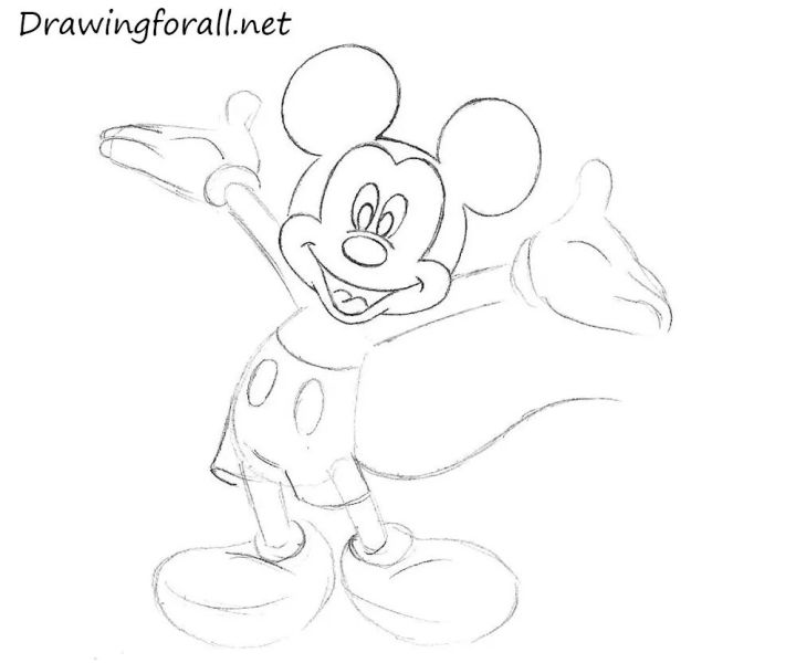 25 Mickey Mouse Drawing Ideas - Draw Mickey Mouse