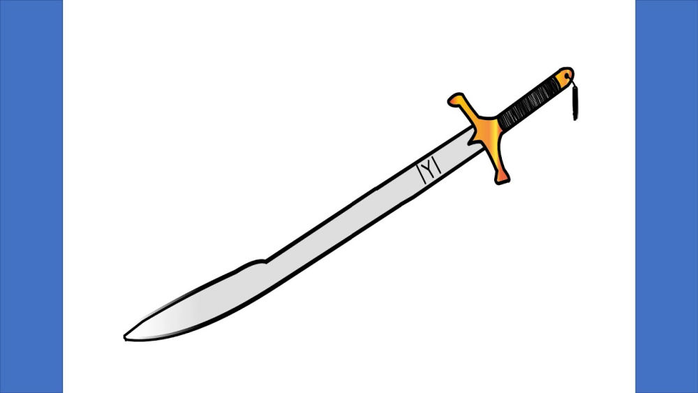 25 Easy Sword Drawing Ideas - How to Draw a Sword - Blitsy