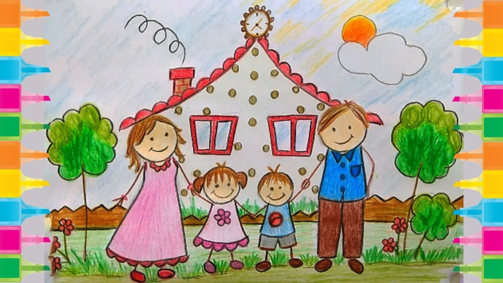 25 Easy Family Drawing Ideas - Cute Family Sketch and Art