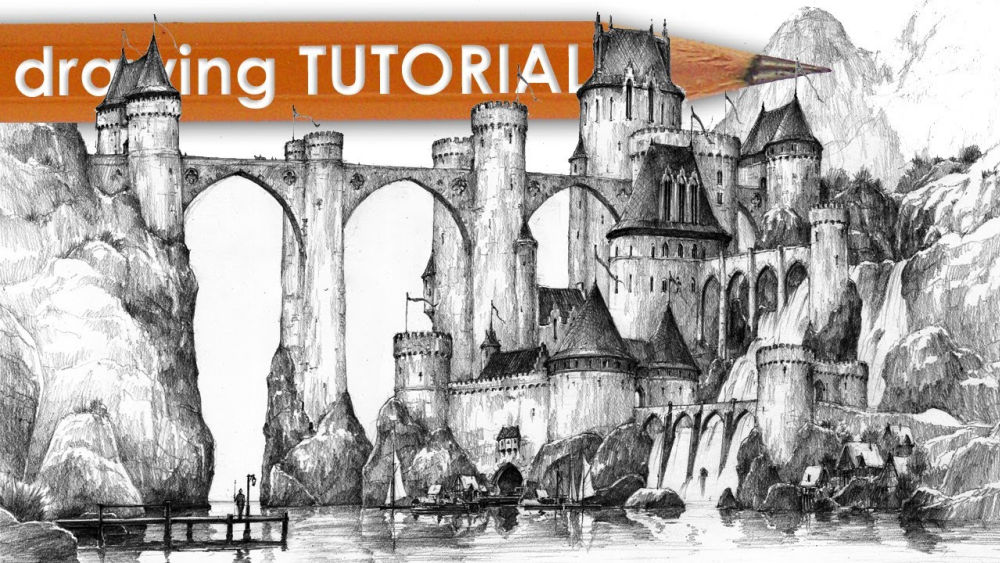25 Easy Castle Drawing Ideas - How to Draw a Castle