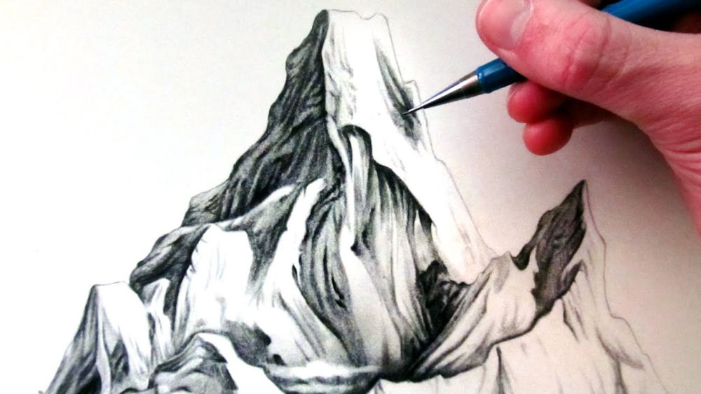 25 Easy Mountain Drawing Ideas - How to Draw a Mountain