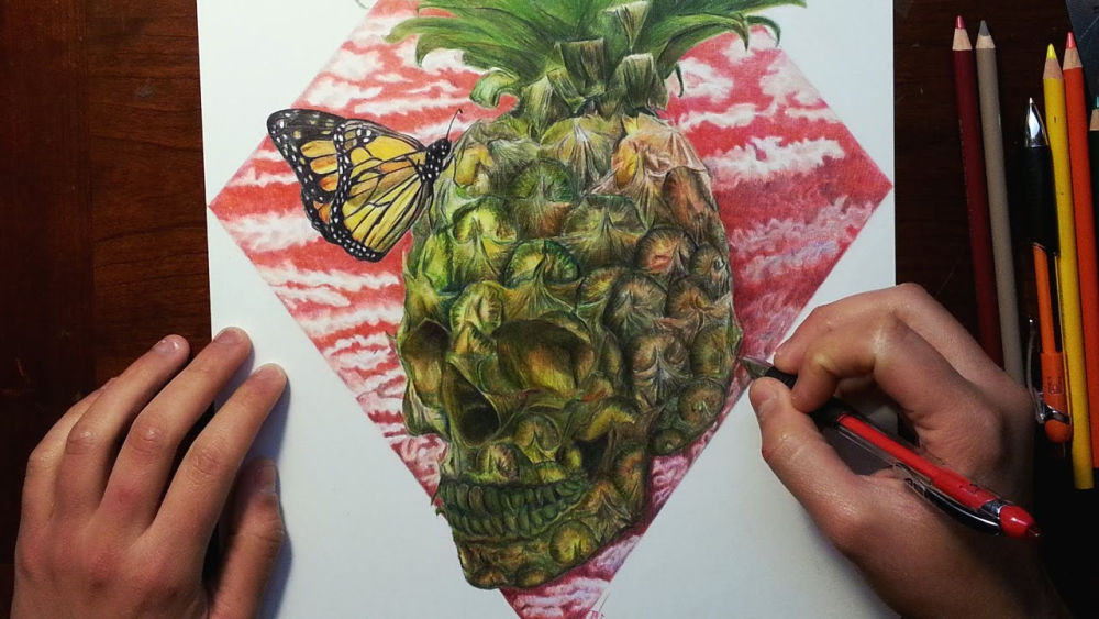 25 Easy Pineapple Drawing Ideas - How to Draw a Pineapple