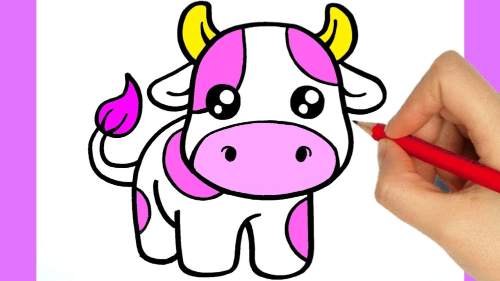 25 Easy Cow Drawing Ideas - How to Draw a Cow - Blitsy