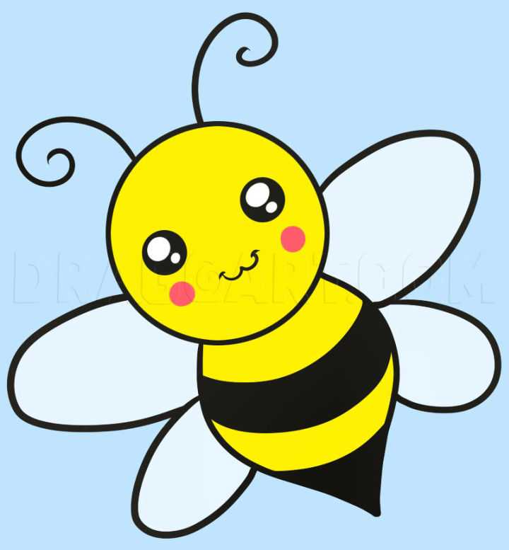 25 Cute Bee Drawing Ideas - How to Draw a Bee - Blitsy