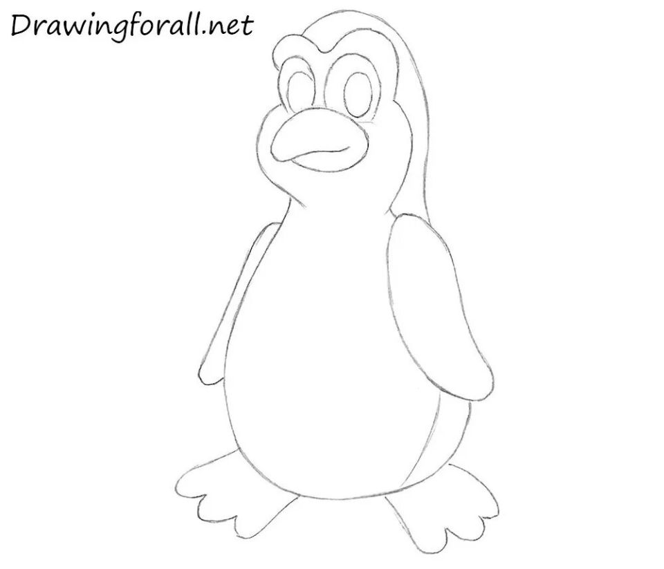 25 Easy Penguin Drawing Ideas - How to Draw a Penguin