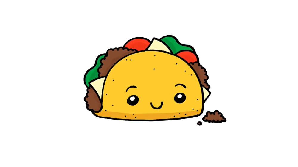 Taco Drawing - Step by Step Instructions - Blitsy