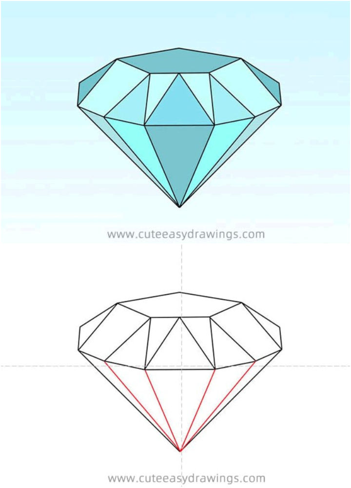 25 Easy Diamond Drawing Ideas - How to Draw