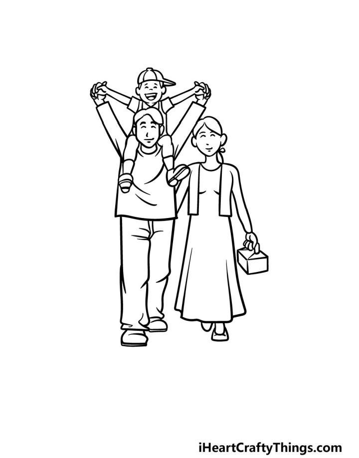 25 Easy Family Drawing Ideas - Cute Family Sketch and Art