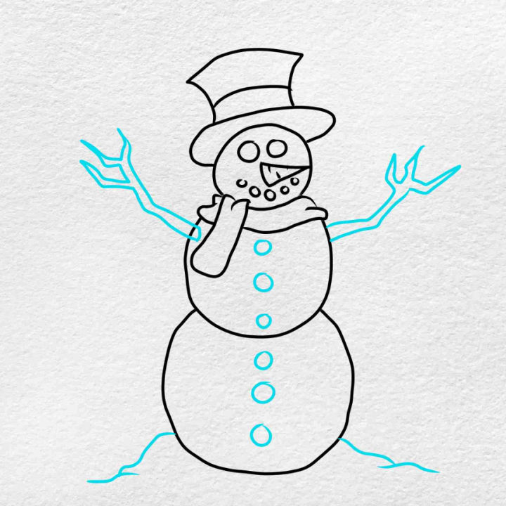 25 Easy Snowman Drawing Ideas - How to Draw a Snowman