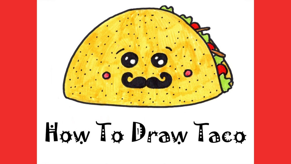 Taco Drawing - Step by Step Instructions - Blitsy