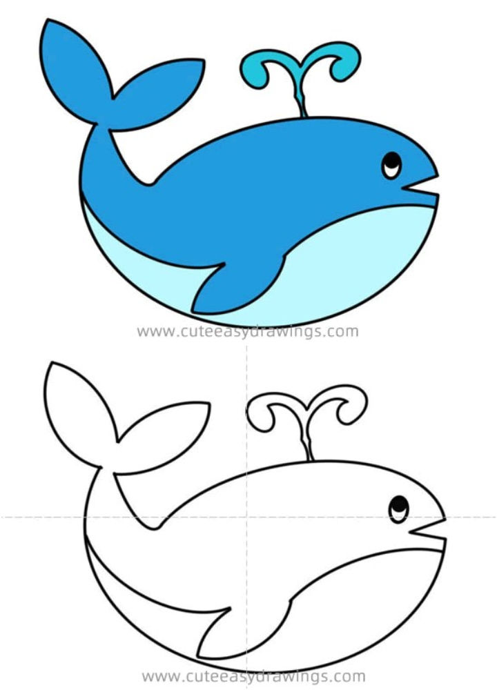 25 Easy Whale Drawing Ideas - How to Draw a Whale