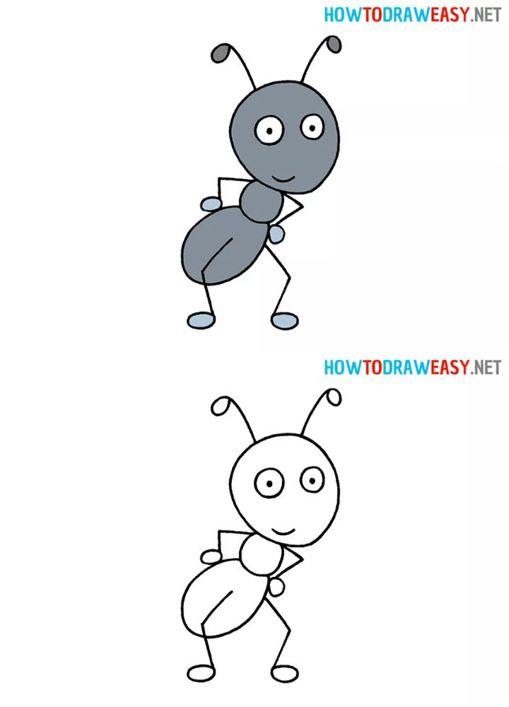 25 Easy Ant Drawing Ideas - How to Draw an Ant