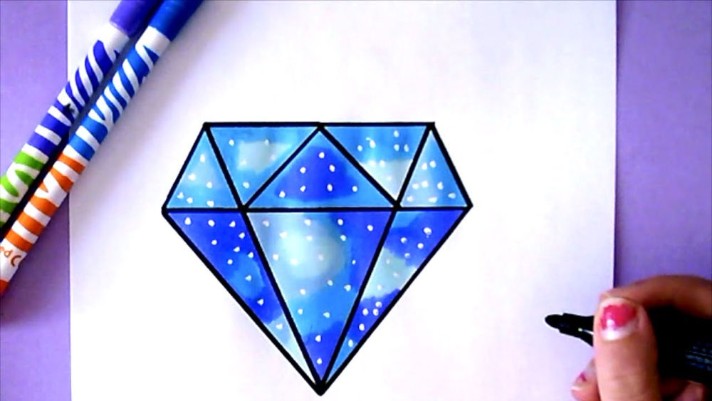 25 Easy Diamond Drawing Ideas - How to Draw