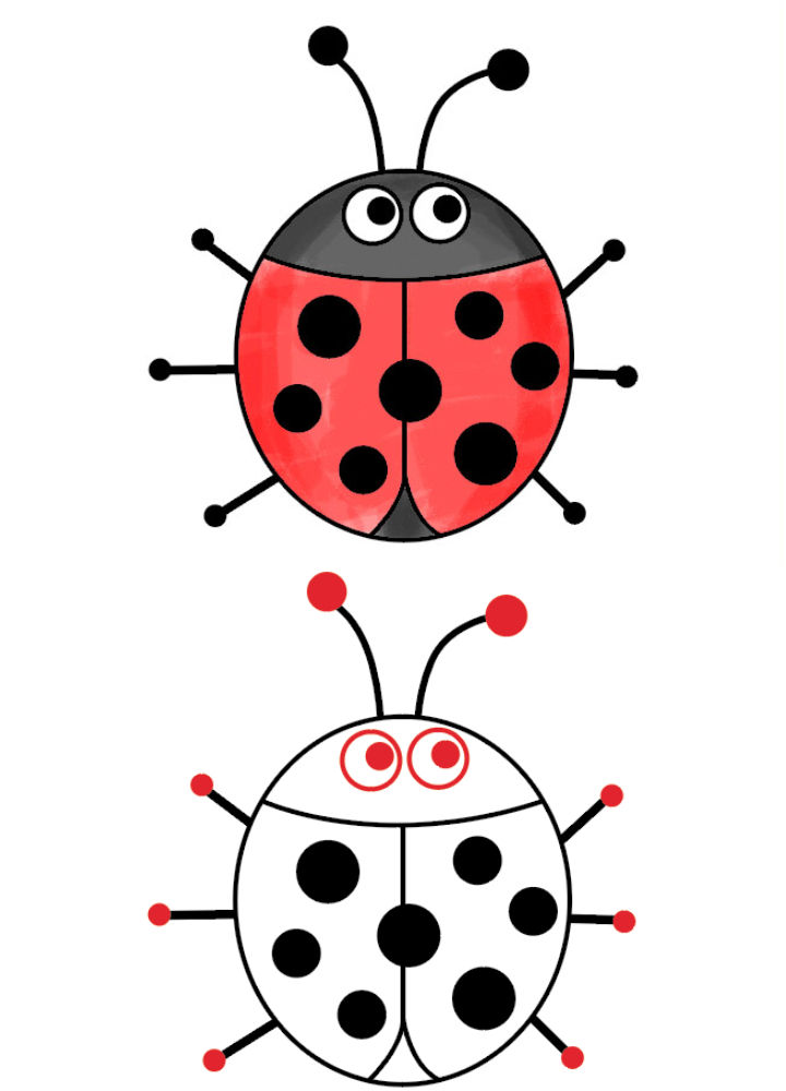 15 Easy Ladybug Drawing Ideas - How to Draw a Ladybug