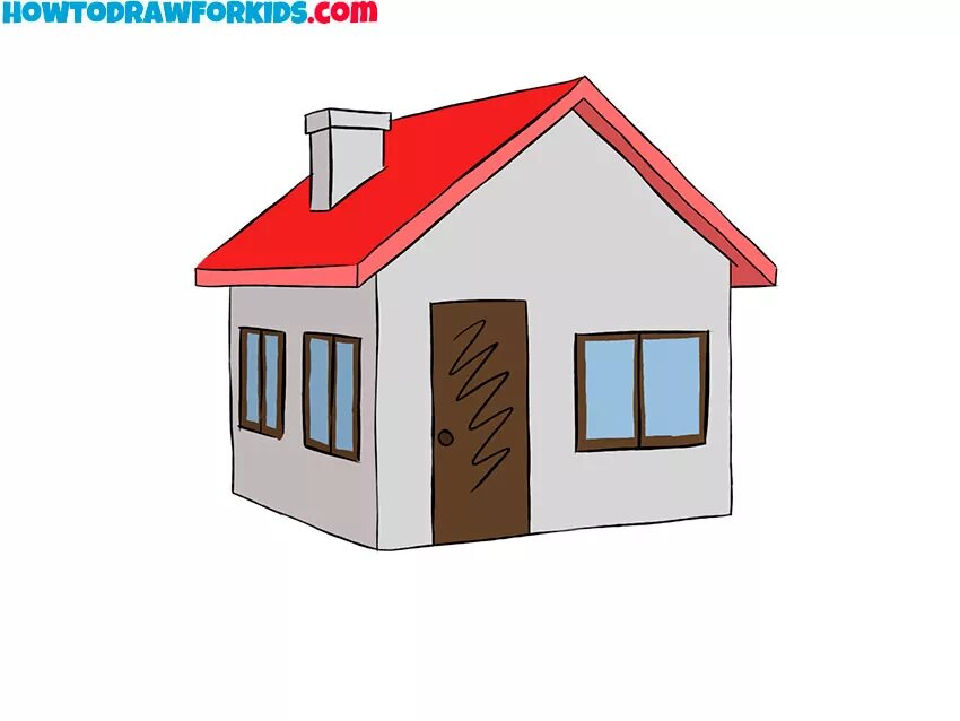25 Easy House Drawing Ideas - How to Draw a House