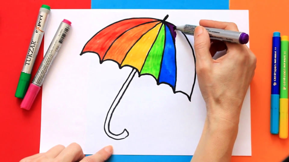 15 Easy Umbrella Drawing Ideas - How to Draw an Umbrella