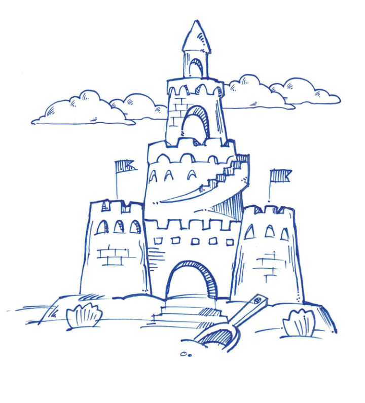 25 Easy Castle Drawing Ideas - How to Draw a Castle