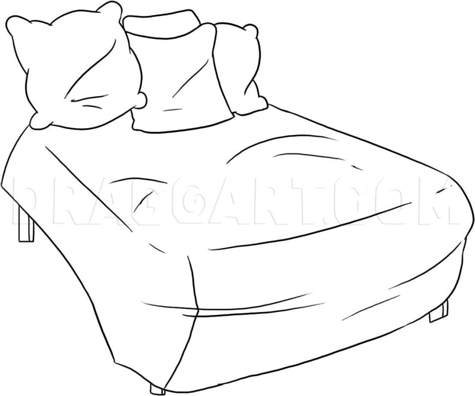 25 Easy Bed Drawing Ideas - How to Draw a Bed