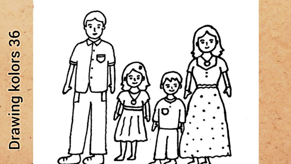 25 Easy Family Drawing Ideas - Cute Family Sketch and Art