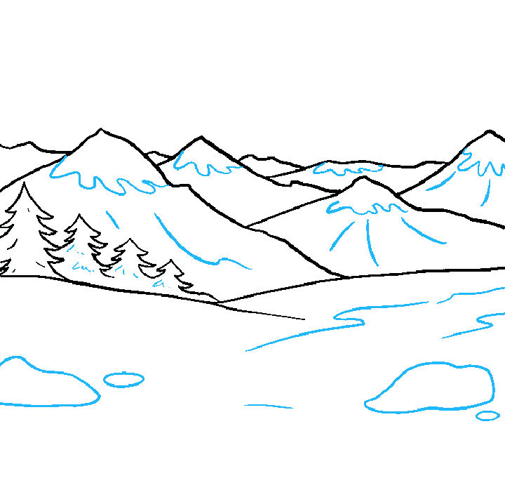 25 Easy Mountain Drawing Ideas - How to Draw a Mountain