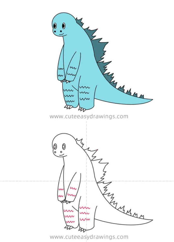 25 Easy Godzilla Drawing Ideas - How to Draw Godzilla