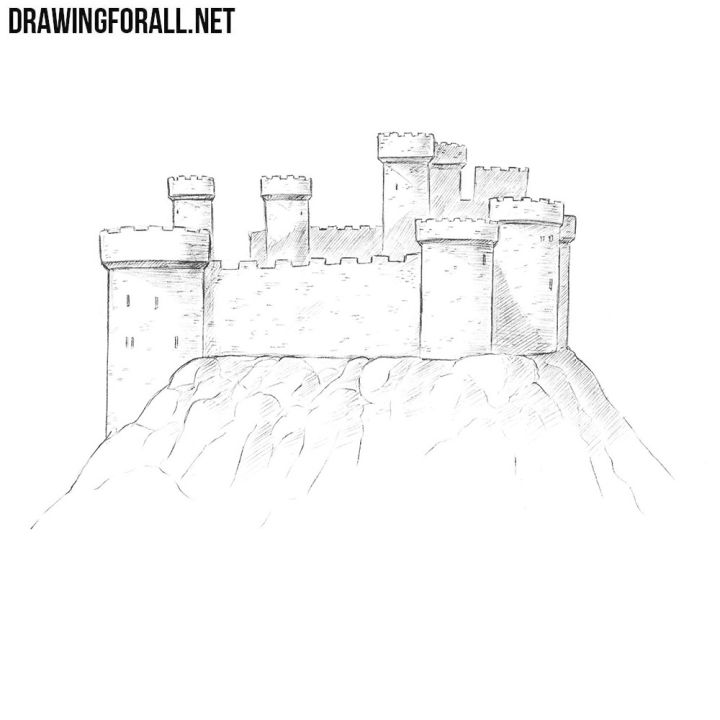 25 Easy Castle Drawing Ideas - How to Draw a Castle