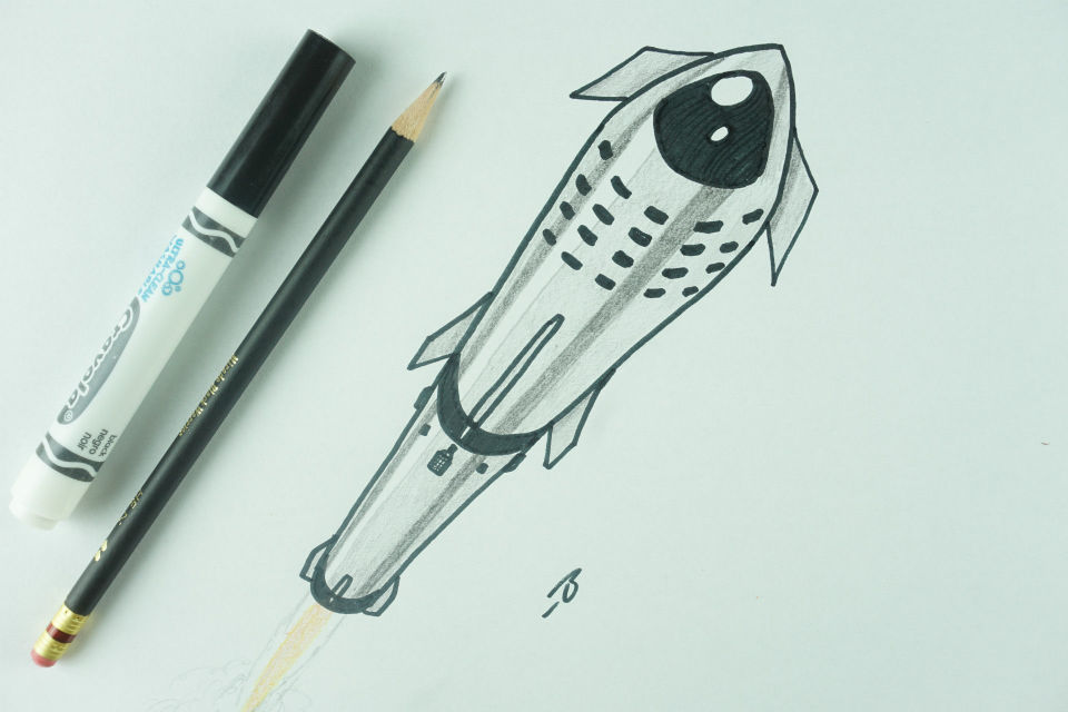 20 Easy Rocket Drawing Ideas - How to Draw a Rocket
