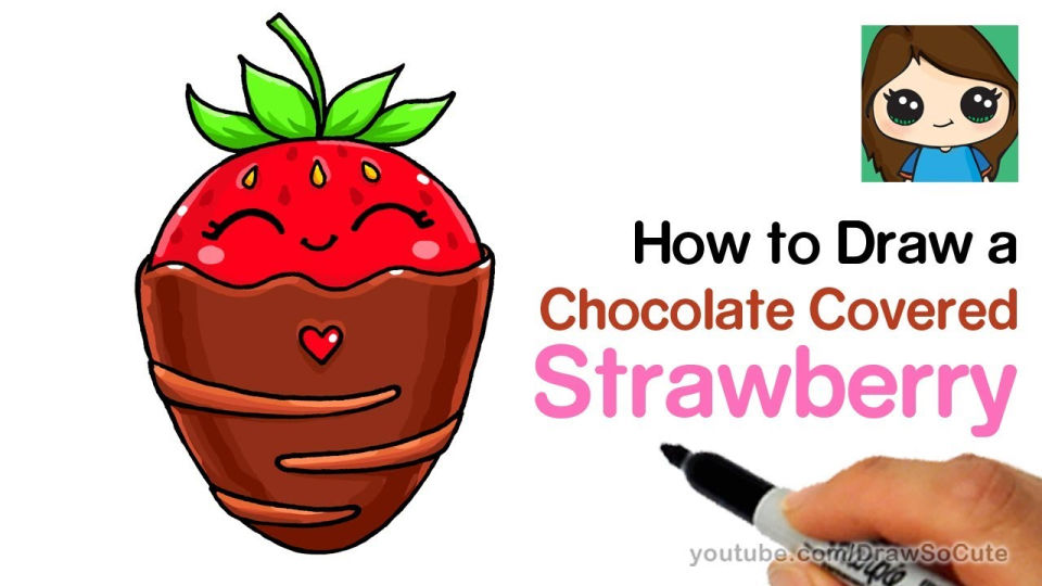 20 Easy Strawberry Drawing Ideas - How to Draw a Strawberry