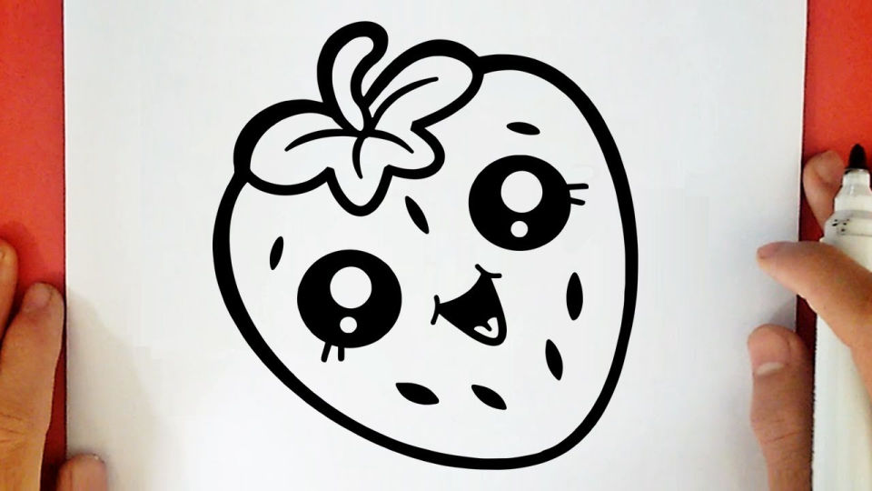 20 Easy Strawberry Drawing Ideas - How to Draw a Strawberry