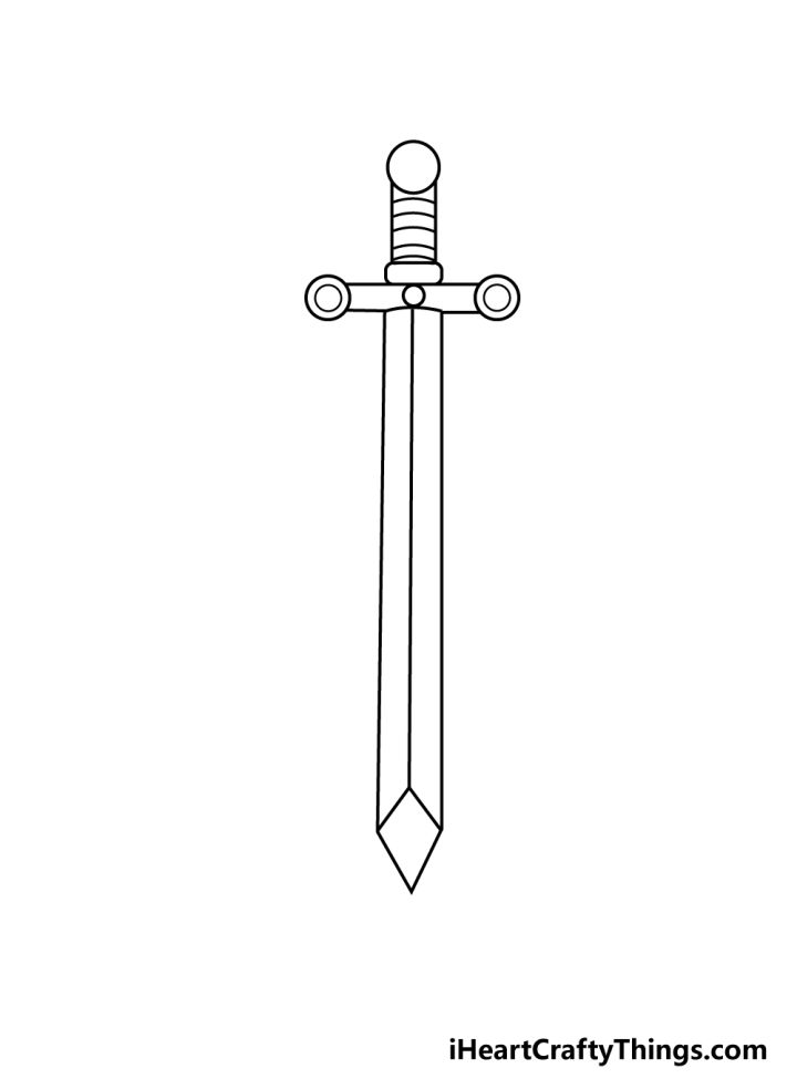 25 Easy Sword Drawing Ideas - How to Draw a Sword - Blitsy