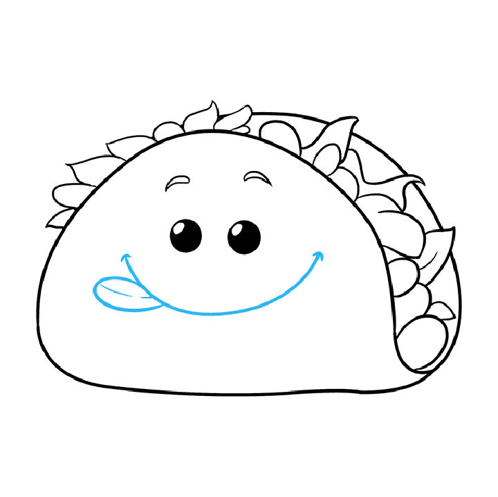 Taco Drawing - Step by Step Instructions - Blitsy
