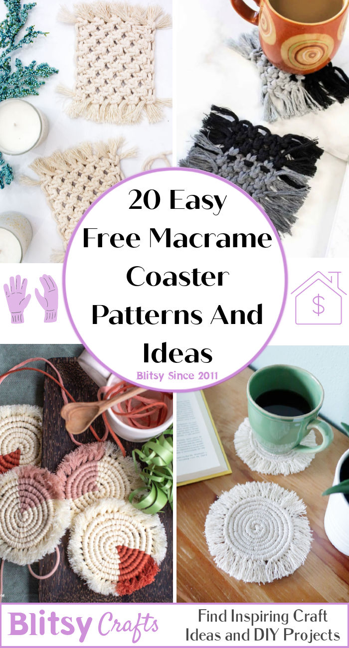DIY Macrame Coasters: How to Make a Macrame Coaster - Blitsy