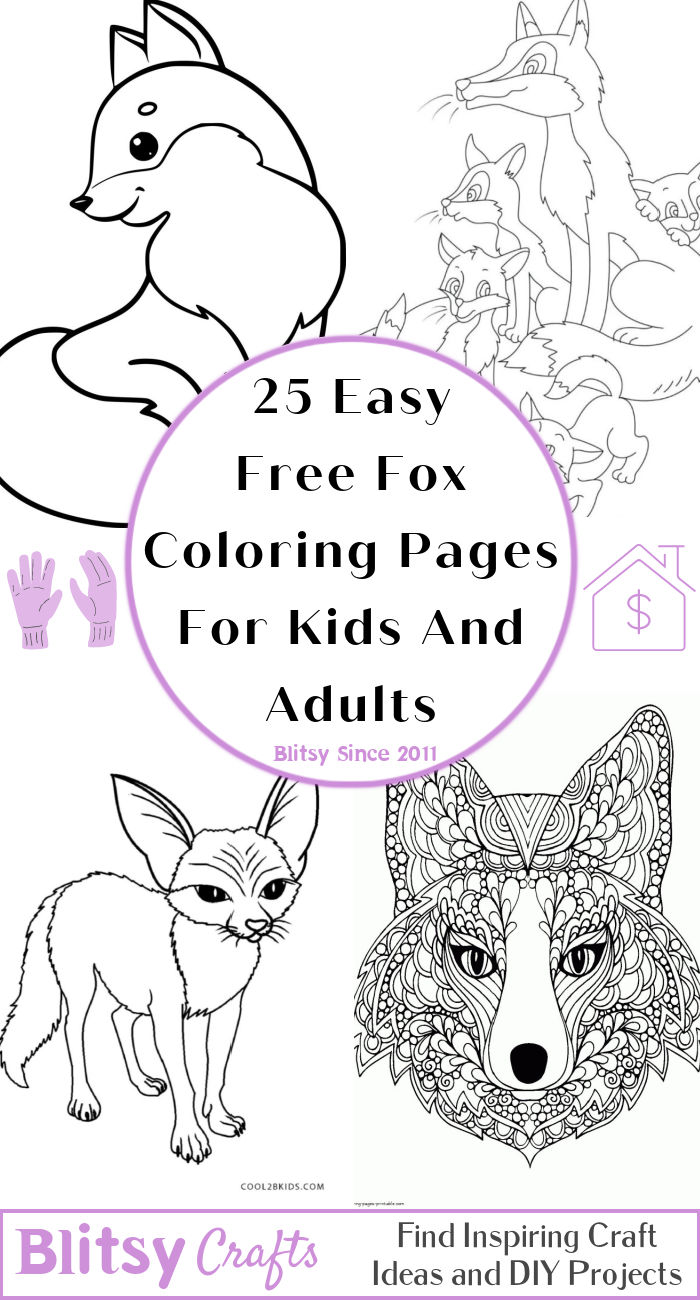 25 Free Fox Coloring Pages for Kids and Adults - Blitsy