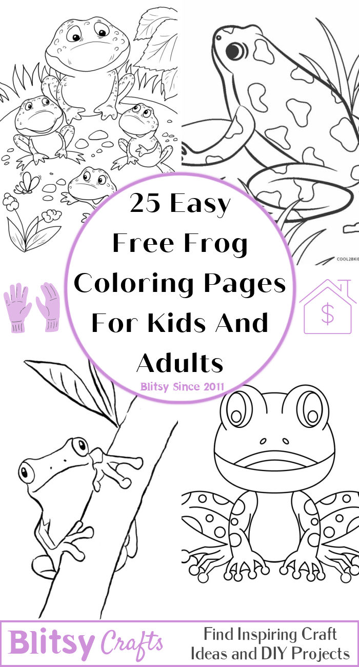 25 Free Frog Coloring Pages for Kids and Adults