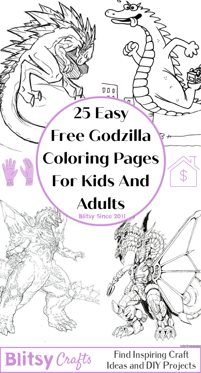 25 Free Godzilla Coloring Pages for Kids and Adults