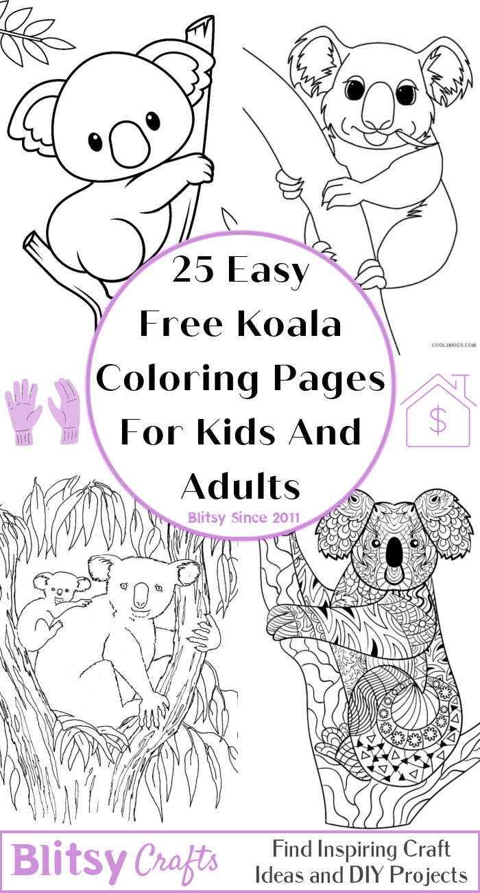25 Free Koala Coloring Pages for Kids and Adults