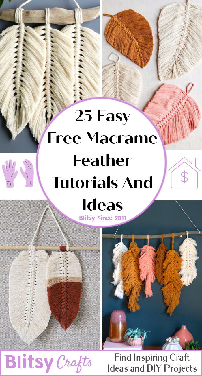 How to Make Macrame Feathers - Blitsy
