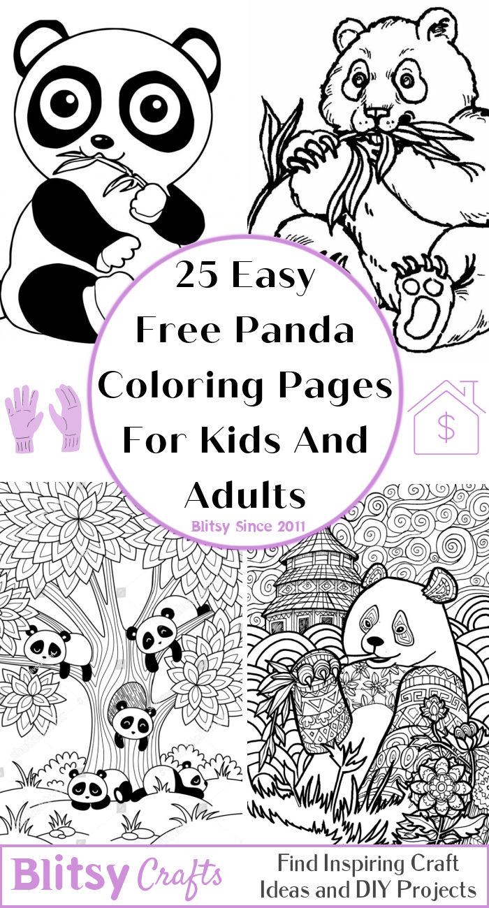 25 Free Panda Coloring Pages for Kids and Adults