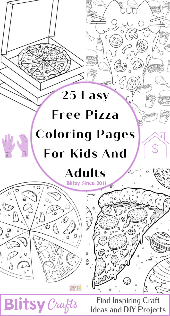 25 Free Pizza Coloring Pages for Kids and Adults - Blitsy