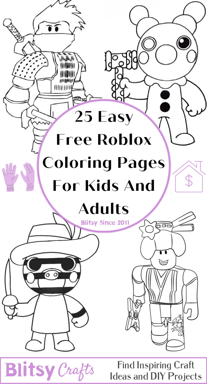 25 Free Roblox Coloring Pages for Kids and Adults