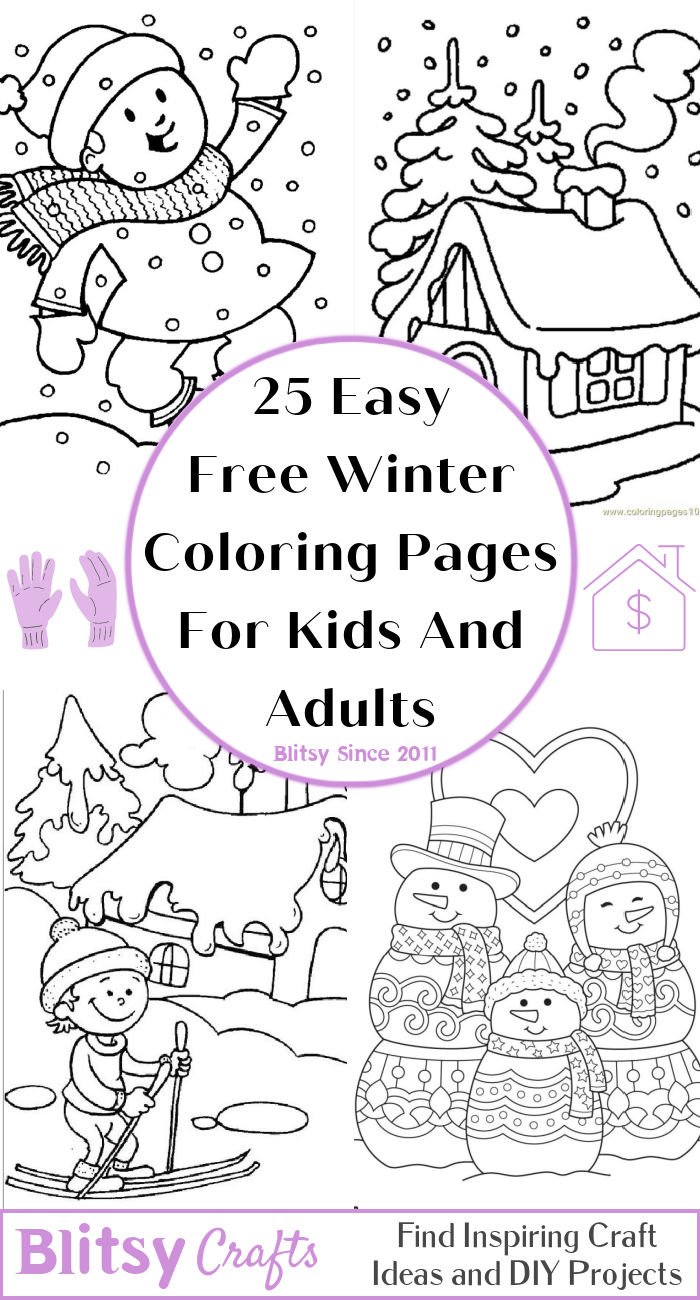 25 Free Winter Coloring Pages for Kids and Adults